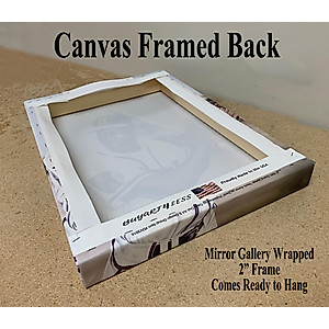 buyartforless Elephant Eye 36x24 Photographic Reproduction Canvas, Gray