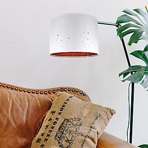 Didiseaon Drum Lampshades, Medium Lampshades 12.97 Top X12.97 Bottom X9.43 High, Fabric Lampshades Star Pattern Lampshade for Table Lamps Floor Lamps, Spider Fitter Type