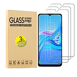 Tznzxm [3-Pack] Screen Protector for TCL 40XL Tempered Glass,Tempered Glass for TCL 40XL Screen Protector,Case Friendly 9H Hardness HD Anti-Scratch, Bubble Free Film for TCL 40 XL
