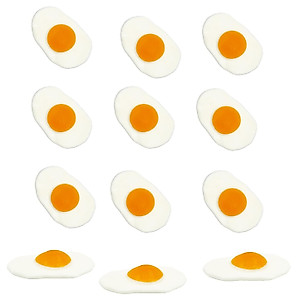 Fruidles Mini Fried Egg Gummi, Omelet Candy, Delicious Fruit Flavors Gummies (1 Pound)