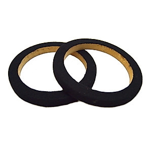 Nippon America 8 Pieces 6.5 Inch MDF Wood Speaker Spacer Rings with Black Carpet 4 Pairs -RING-065Cbk