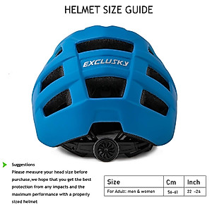 Exclusky Bike Helmet Mountain Bike Helmet for Adults Lightweight MTB Cycling Helmet for Men Women Adjustable Bicycle Helmet with Visor