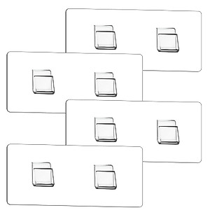 Sankoly 4 Pack Adhesive Hooks Sticker Shower Caddy Adhesive Hooks Replacement No Drilling Strong Sticker Wall Hooks for Bathroom/Kitchen/Office Corner Shelf basket Soap Dish,Double Hook