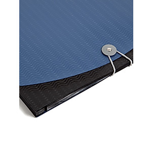 Smead Poly Frequency Expanding File, 12 Pockets, Flap and Cord Closure, Letter Size, Blue/Black (70863)