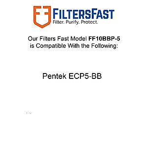 Filters Fast FF10BBP-5 Compatible Replacement for Pentek ECP5-BB Water Filter Cartridge, 10-Inch