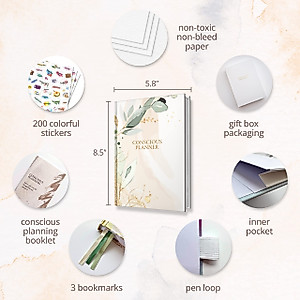 Conscious Planner (with typo) - Daily, Weekly & Monthly Undated Goal & Self-Care Planner, Productivity and Time Management Organizer with Calendar, To Do List, Gratitude Journal, Habit Tracker &