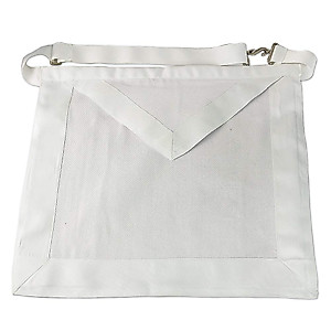 Masonic Apprentice White Apron Textile Gift for Freemason