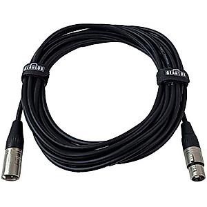 Gearlux XLR Microphone Cable, Fully Balanced, Male to Female, Black, 25 Feet - 2 Pack