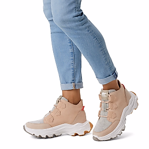 Sorel Women's Kinetic Breakthru Caribou Waterproof Boot - Nova Sand, Stone Green - Size 10