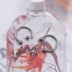 FLOGWE 3 Pcs Septum Ring 16G 316L Medical Steel Cartilage Earring Hoop Nose Ring Flower Horseshoe Nose Ring Captive Bead Ring Tragus Daith Rook Spiral Piercing Jewelry for womens…