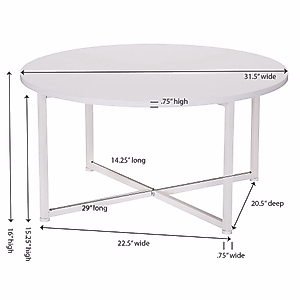 Household Essentials Coffee Table, Scandinavian White
