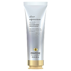 Pantene Silver Expressions Moisturizing Sulfate Free Conditioner, for Gray/SilverWhite Dyed and Color Treated Hair, 8 Fl Oz