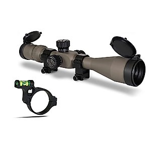 Monstrum G3 4-16x50 FFP Rifle Scope | Flat Dark Earth | Monstrum Rifle Scope Level Bubble | 30 mm Diameter | Bundle