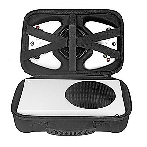 GOTRUTH Travel Case Compatible with Xbox Series S - Hard Shell Series S Carrying Case with Protective Foam Compartments for Console, Controller, HDMI Cable (Xbox Series S, Black 1)