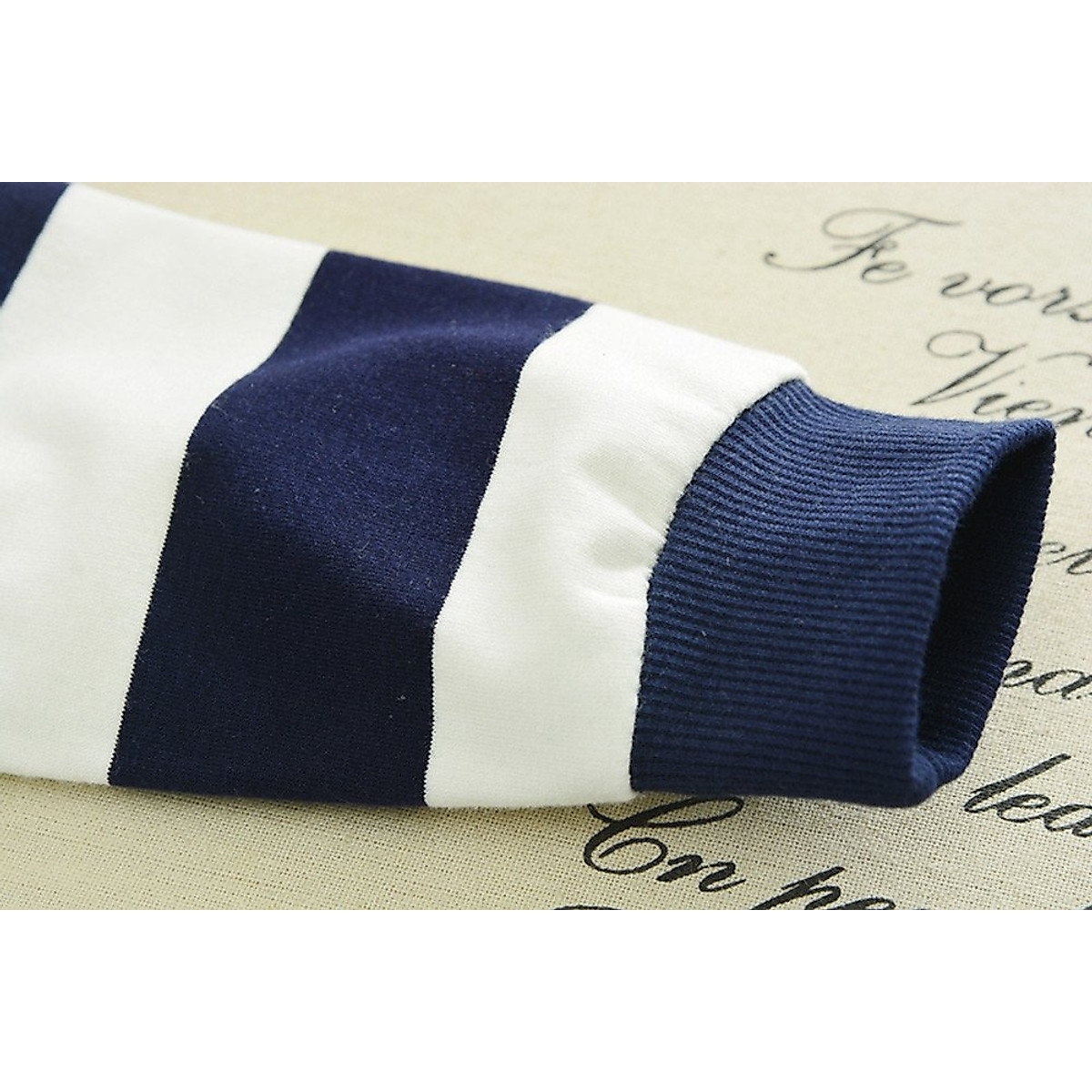 Kids Clothes Set for 2-5 Years Old,Kids Toddler Baby Girl Boy Autumn Winter Warm Striped Bear Tops+Pants Outfits (2-3 Years Old, Navy)