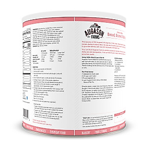 Augason Farms 5-90620 Country Fresh 100% Real Instant Nonfat Dry Milk, 1 lb., 13 oz. & Honey White Bread Scone & Roll Mix Emergency Food Storage #10 Can
