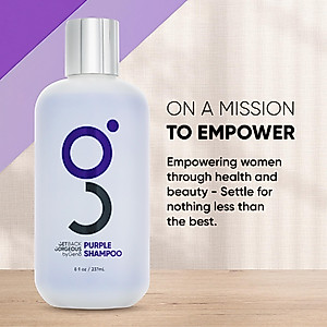 GBG Purple Shampoo for Blonde Hair - Hair Toner for Silver, Grey & Blonde, Instantly Conditions Brassy Hair - Celebrity Stylist Purple Toning Shampoo for Soft, Shiny & Silky Hair for Women & Men, 8 Oz