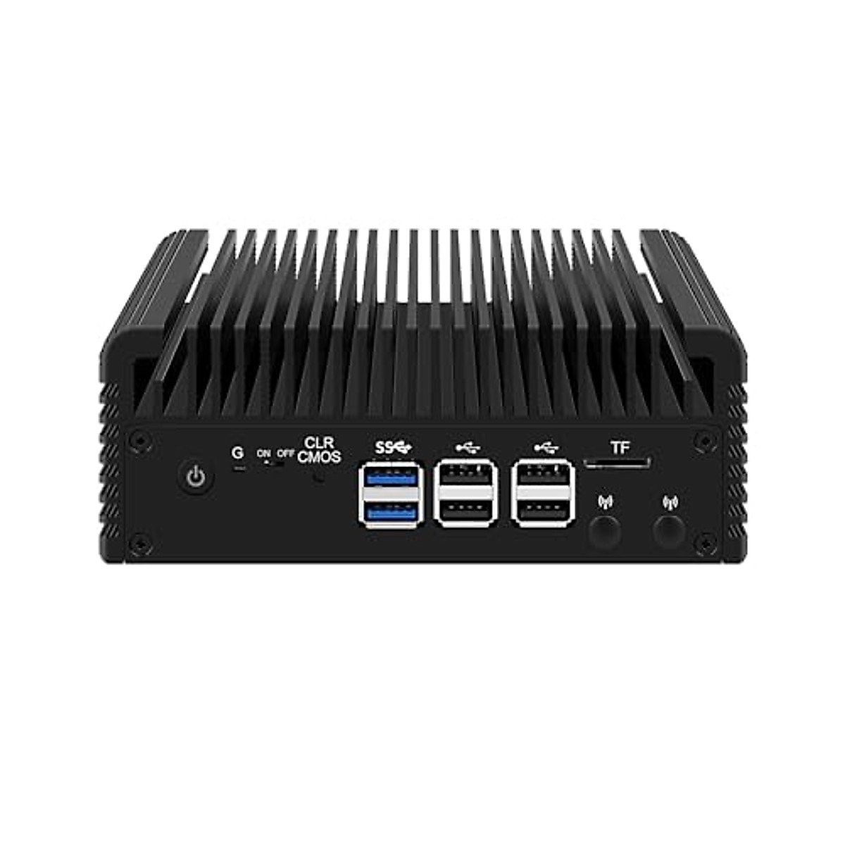 Micro Firewall Appliance, Mini PC, OPNsense, VPN, Router PC, Intel Alder Lake-N 12th Gen N100, HUNSN RJ35, GPIO, TF Slot, HDMI, DP, 4 x 2.5GbE I226-V, 8G DDR5 RAM, 128G SSD