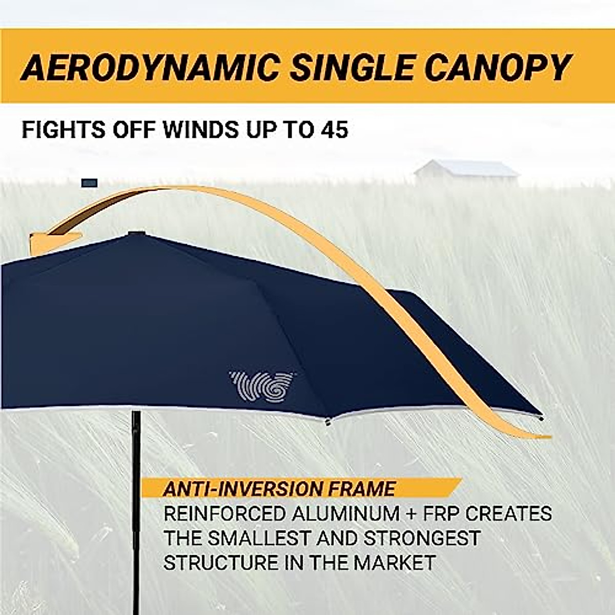 Weatherman Travel Umbrella - Windproof Compact Umbrella - Strong and Resists Up to 45 MPH Winds and Heavy Rain - Great Mini Umbrella For Backpack (Deep Ocean)