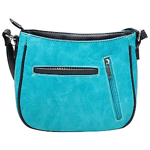 HW Collection Dog Paw Print Handbag Small Crossbody Bag Shoulder Purse Women Western Style (Turquoise)