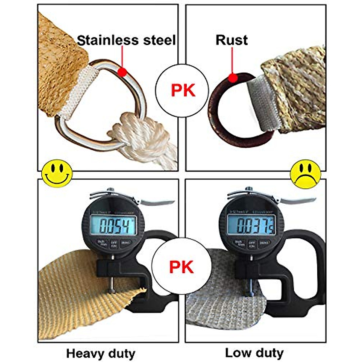 Patio Sun Shade Sail Canopy, 12' x 16' Rectangle Shade Cloth Outdoor Cover - UV Resistant Sunshade Fabric Awning Shelter for Backyard Lawn Garden Carport (Sand Color)