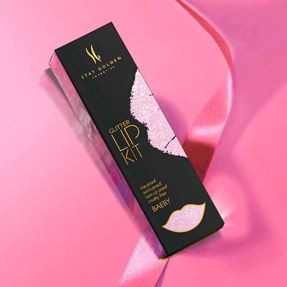 Stay Golden Cosmetics Baeby Glitter Lip Kit, Transfer Proof and Smudge Proof 3 oz