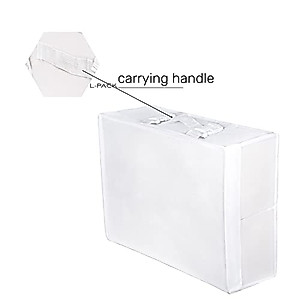 LPack Wedding Dress Storage Box - Bridal Gown Storage Bin and Preservation Box - Underbed Storage Bag Container For Clothes With Acid Free Tissue Paper (Small, White)