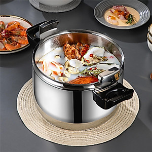 lodnexem Pressure Cooker 15-50 Qt Stainless Steel, Commercial Very Large Pressure Cooker, Multi Explosion Proof Large Steamer Cooking Pressure Canners, for Home, Commercial Use,25L