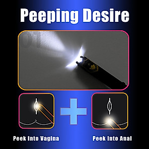 Electric Shock Pleasure Electric Shock with Torch BDSM SM G spot Clitoris Labia Shocker Wand Nipples Electrical Toy Estim Sex Toys Electric Shock Wand Prostate Sex Massager(Black)