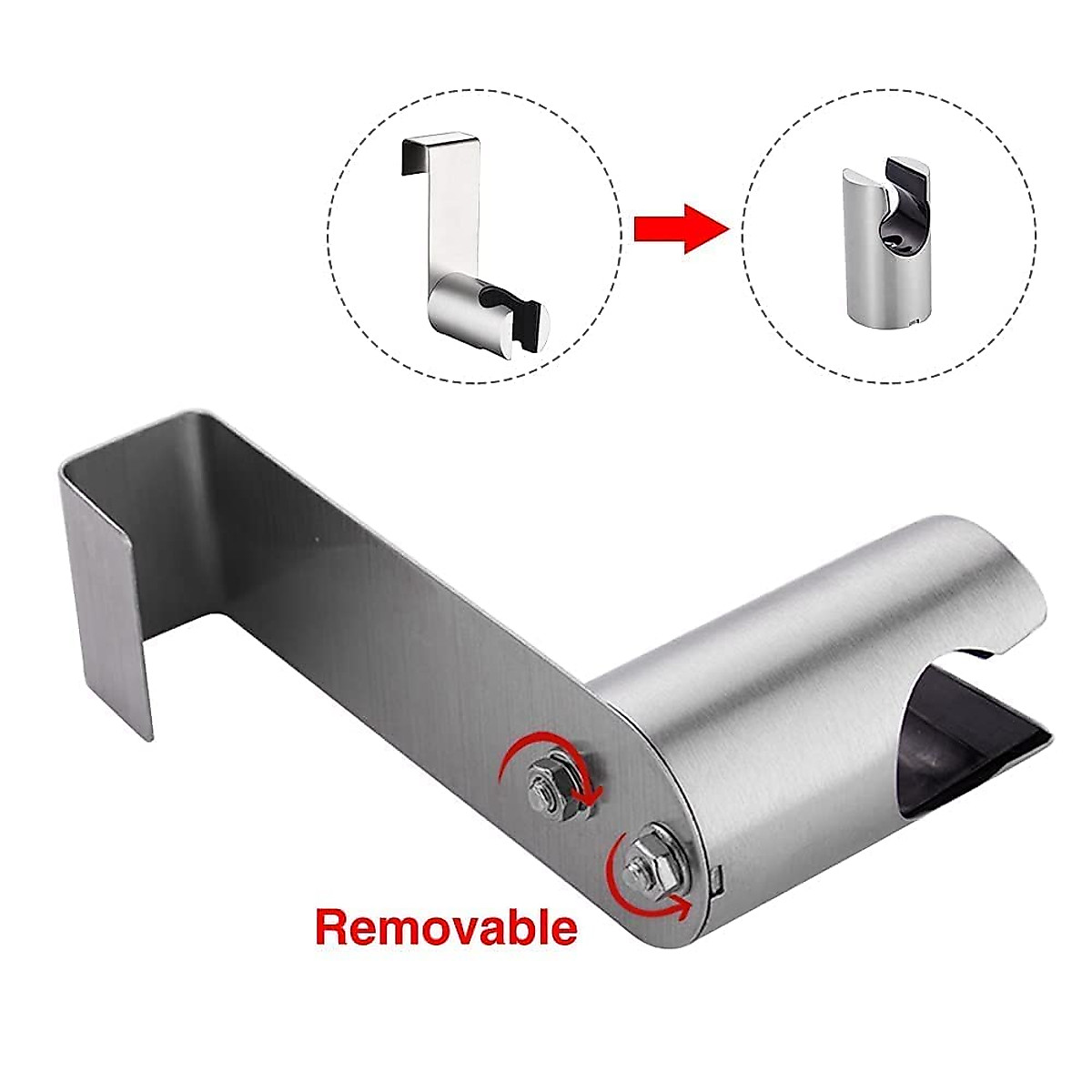 Bidet Sprayer Holder,Stainless Steel Hanging Rack Punch-Free Toilet Bidet Holder,Holder Hook Hanger for Hand Shower Toilet Bidet Sprayer,Toilet Bathroom Attachment(Sliver)