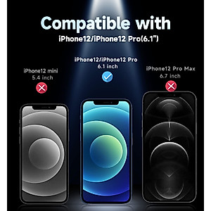 MAGIC JOHN 2 Pack for iPhone 12/iPhone 12 Pro 6.1 inch Tempered Glass Screen Protector, Auto Dust-Elimination Installation, Bubble Free, HD Clear, Easy Installation