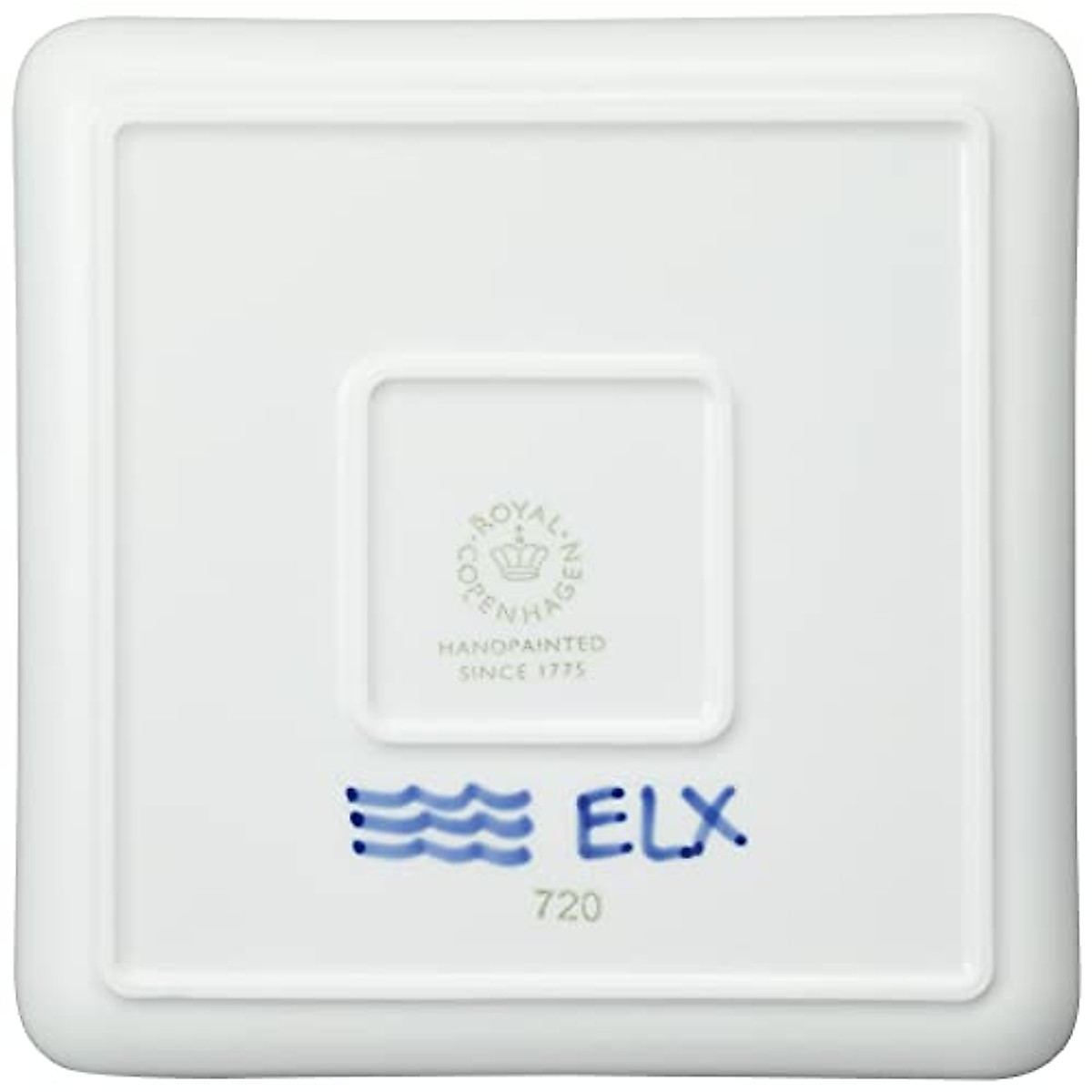 Royal Copenhagen 1027458 Blue Fluted Mega Square Dish, Plate, 7.9 inches (20 cm), Wedding Gift, Gift