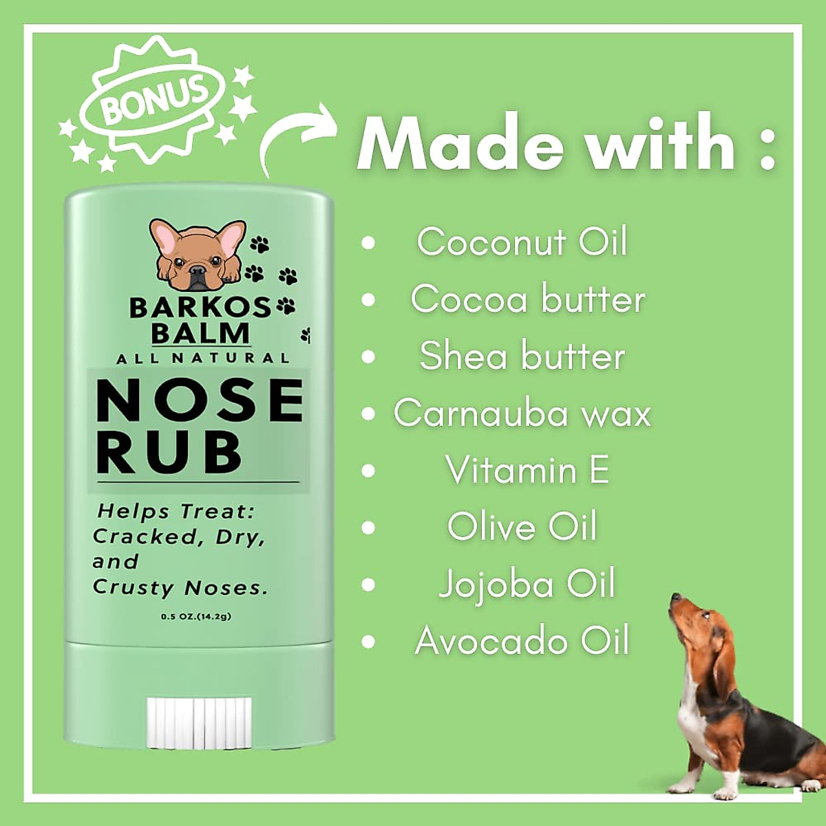 Dog Ear Cleaner Wipes + Nose Balm for Dogs | Bulldog, French Bulldog, Pug, English Bulldog, Cleans & Soothes Ears, Wrinkles, Folds, Tear Stain, Infection Treatment Cleaning + Snout Soother by Barkos