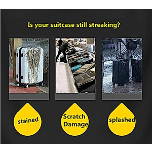 JenKin Luggage Protector Suitcase Cover PVC Waterproof Travel Suitcase Fits Most 20" to 30"(24")