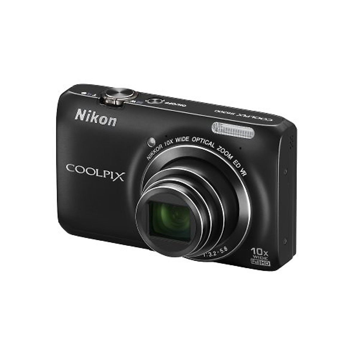 Nikon COOLPIX S6300 16 MP Digital Camera with 10x Zoom NIKKOR Glass Lens and Full HD 1080p Video (Black)