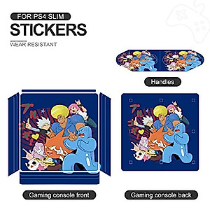 Supra Prukogi Compatible with PS4 Slim controller and console skin sticker protective cover wireless/wired gamepad controller