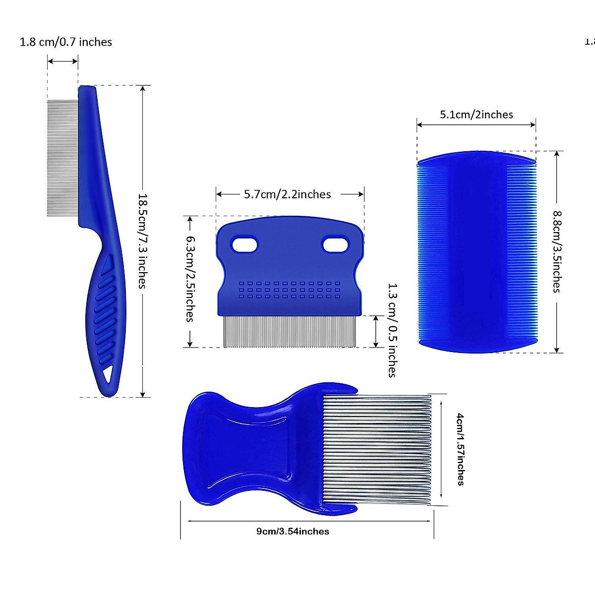 weback Best Flea Comb for Cats and Dogs Set