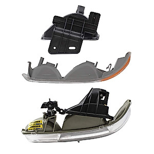 Brock Replacement 6 Pc Set Headlights Replacement Fog Lights & Side Signal Marker Lights Compatible with 1999-2002 Silverado Pickup Truck