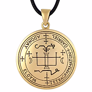 Moonlight Mysteries Bronze Sigil of Archangel Gabriel Talisman Necklace