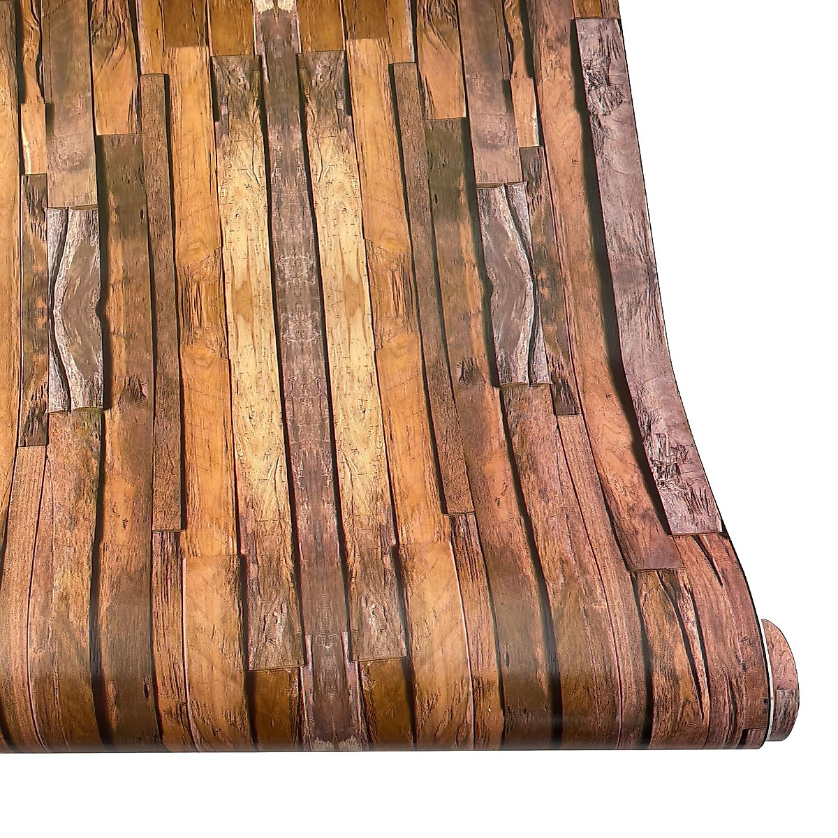 Yifely Self-Adhesive Shelf Liner Removable Tabletop Protect Paper for Covering Rent House Shelving Drawers, Rustic Wood Grain, 17.7 Inch by 9.8 Feet