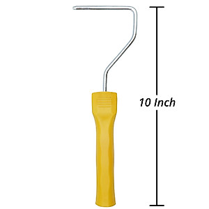 PROFOCON 4 Inch Mini Paint Roller Frame with Threaded Grip Handle - Pack of 12