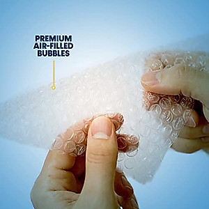 Bubble Cushioning Wrap Bubble Rolls Perforated Every 12 Inches - 12 Inches x 72 Feet Total - Ideal for Shipping Packing Moving Bubble Packing Moving Wrap