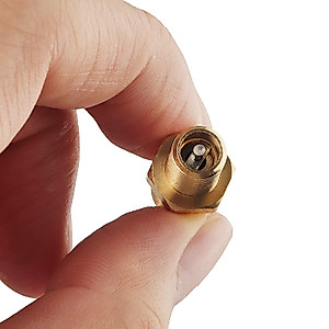 A.I.FORCE 4Pcs 1/8" NPT Brass Schrader Tank Fill Valve with Anti-Corrosion Cap & Replacement Valve Stems