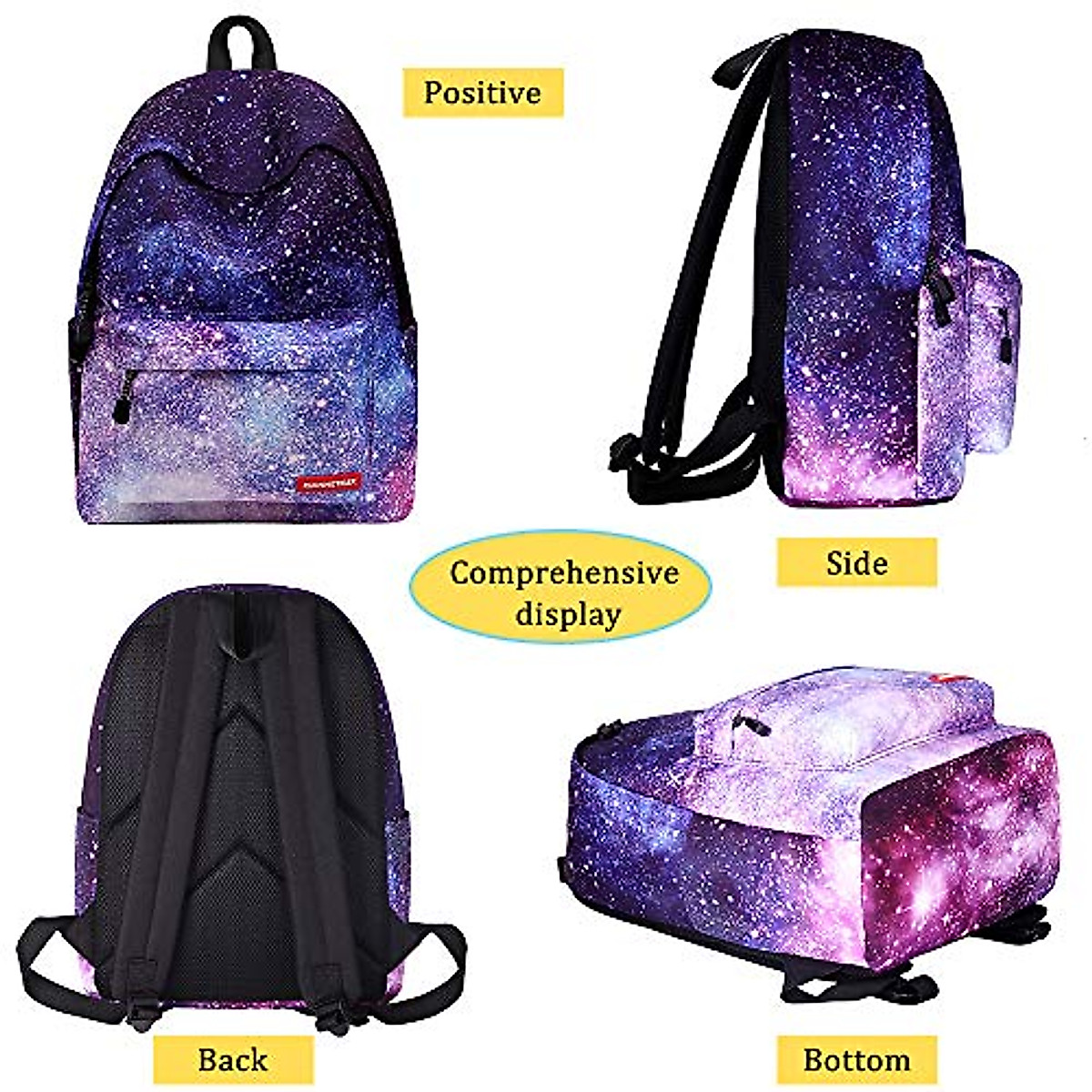 Yookeyo Starry Sky Set Kids backpack Boys and Girls School Bag Galaxy Casual Daypack 2Pcs set