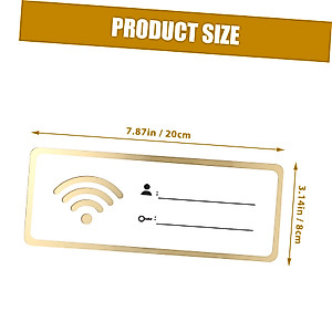 Operitacx Wifi Plaque for Wall Acrylic Wifi Password Sign Network Coverage Sign Easy to Read Password