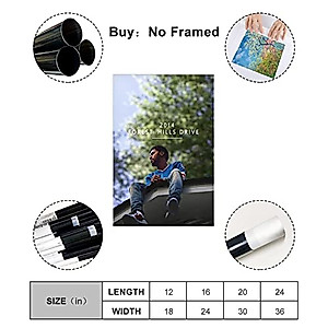 DIANSHANG Cole Posters - 2014 Forest Hills Drive Album Cover Canvas Poster Cool Wall Decor Art Print Posters for Room Aesthetic Unframe:16x24inch(40x60cm)