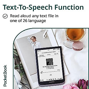 PocketBook InkPad 3 Pro | E-Reader IPX8 Waterproof | Large 7.8ʺ Glare-Free & Eye-Friendly E-Ink Screen | Text-to-Speech Function | Audio Output & Bluetooth | Audiobook & E-Book Reader | SMARTlight