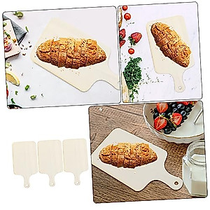 OKUMEYR 3pcs DIY Tray Cheese Knife Cutting Board Countertop Wood Chopping Board Sushi Tray Wooden Serving Platter Fruit Trays Blank Wood Tray Wood Breadboard Wooden Cake Board Paddle Board
