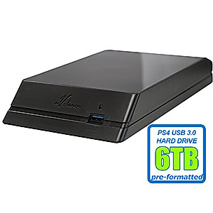 Avolusion HDDGear 6TB (6000GB) 7200RPM 64MB Cache USB 3.0 External Gaming Hard Drive (for PS4 Pro & Slim, Pre-Formatted) - 2 Year Warranty