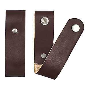 Leather bullWhip holder waist belt Holster Whip and mug Holder Holster Accessories for Better Security Original Cow Hide Leather Whip (Brown)